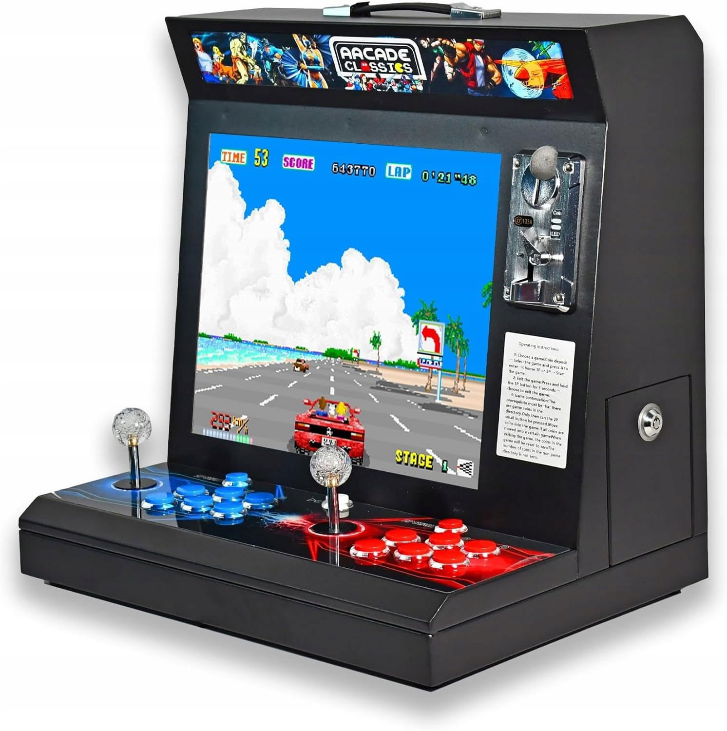 Pandora konsola retro Arcade 9800 grier 2D i 3D 15" monitor w formacie4 ...