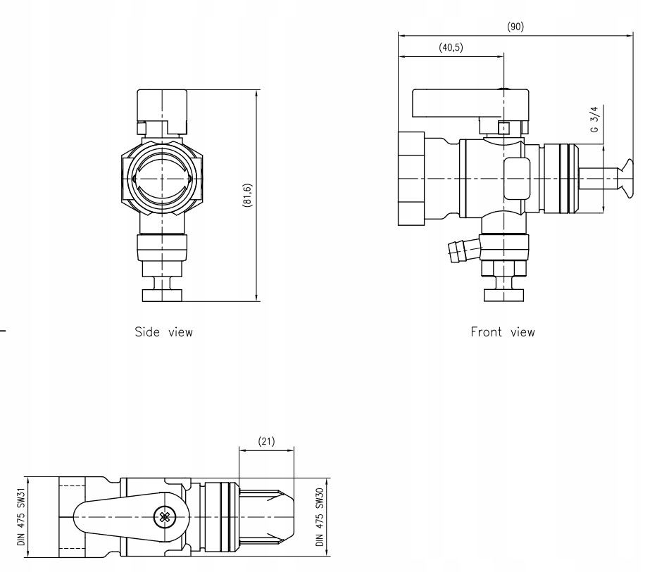 REFLEX FLOWJET ARMATURA PRZEPŁYWOWA DO NACZYNIA WZBIORCZEGO ZAWÓR 3/4 ...