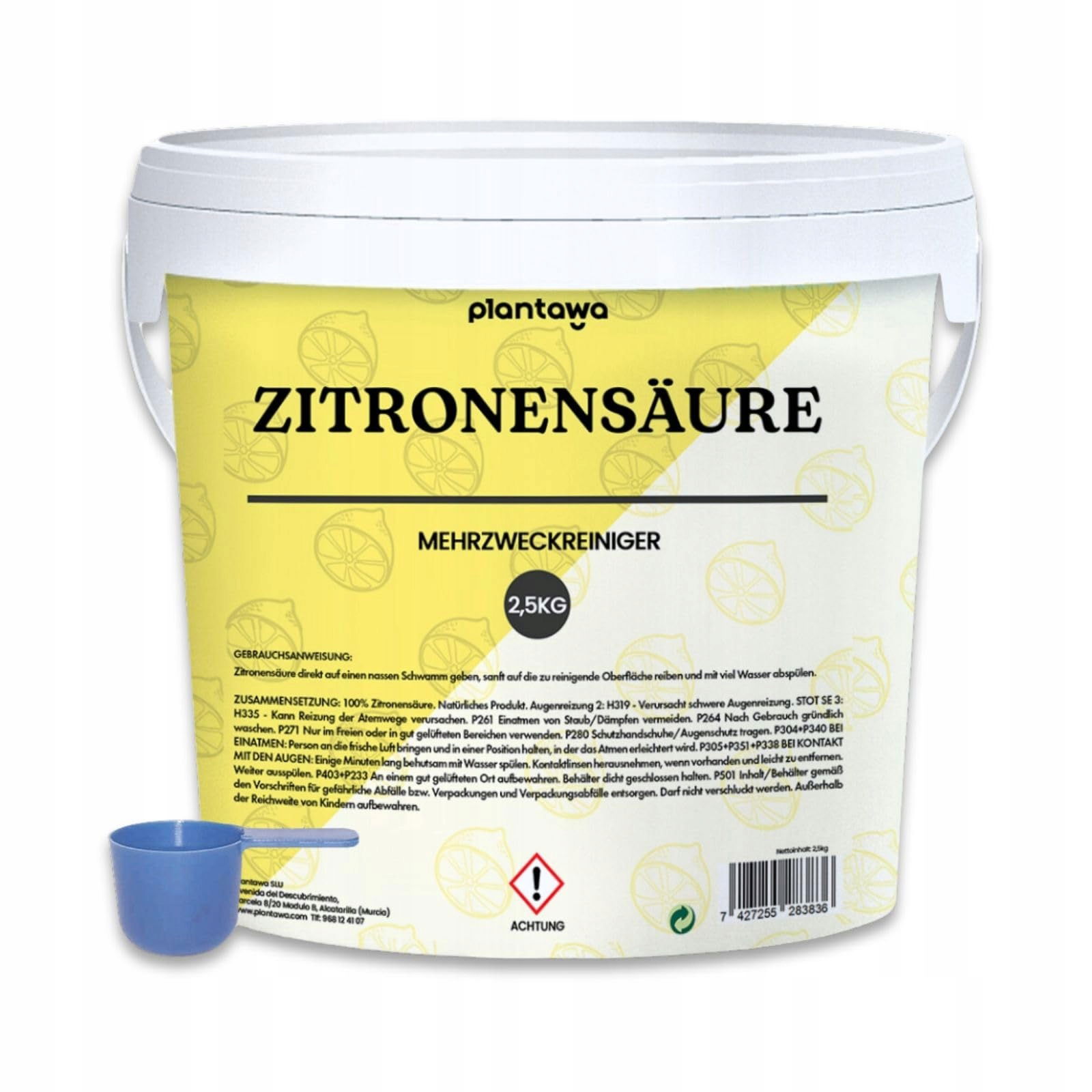 PLANTAWA Kwas cytrynowy w proszku 2,5 kg | Taniey.PL