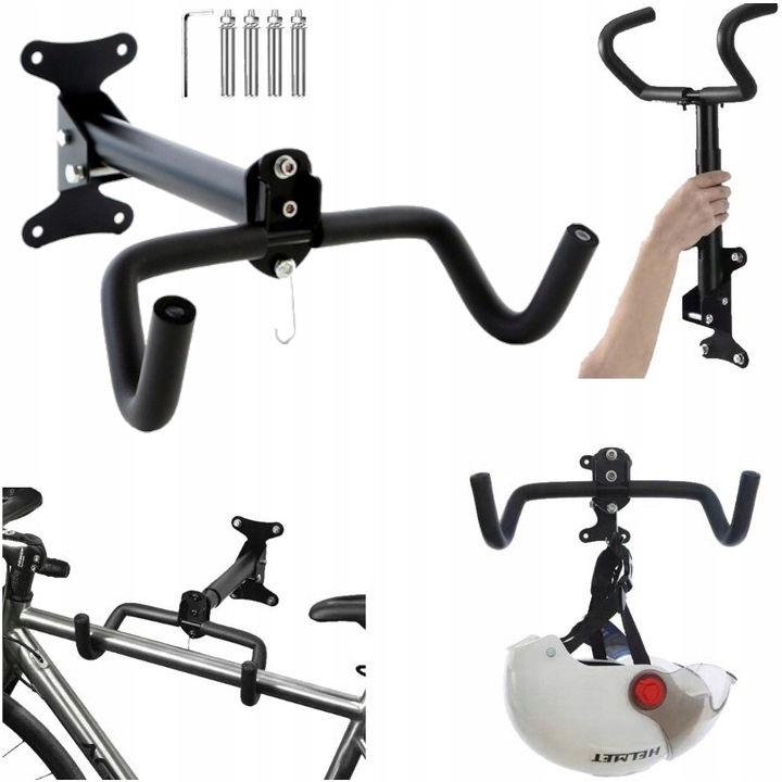 WIESZAK ROWEROWY WIESZAK SKŁADANY UCHWYT STABILNY NA ROWER NA ŚCIANĘ ...