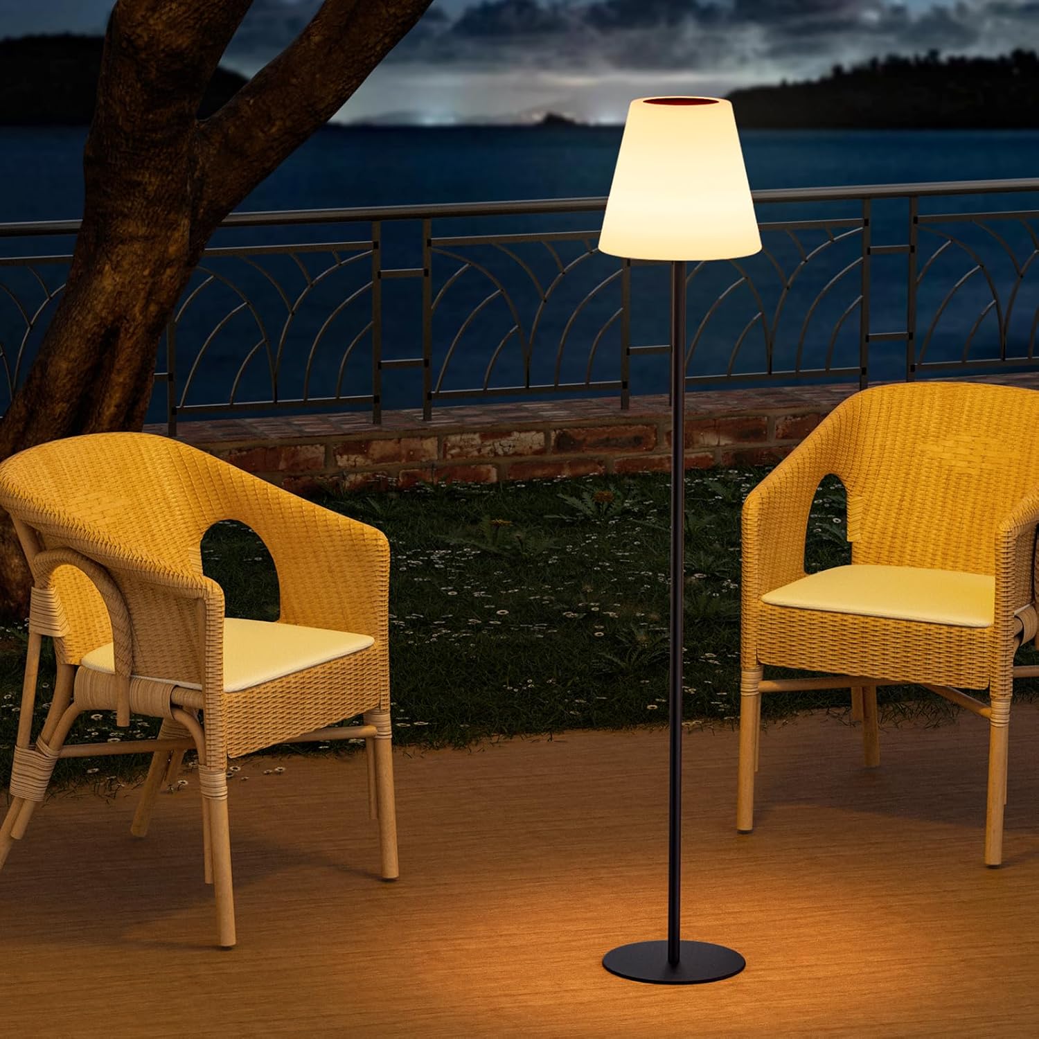 GII Solarna Lampa Stojąca do Użytku na Zewnątrz Jasność Ściemniana ...