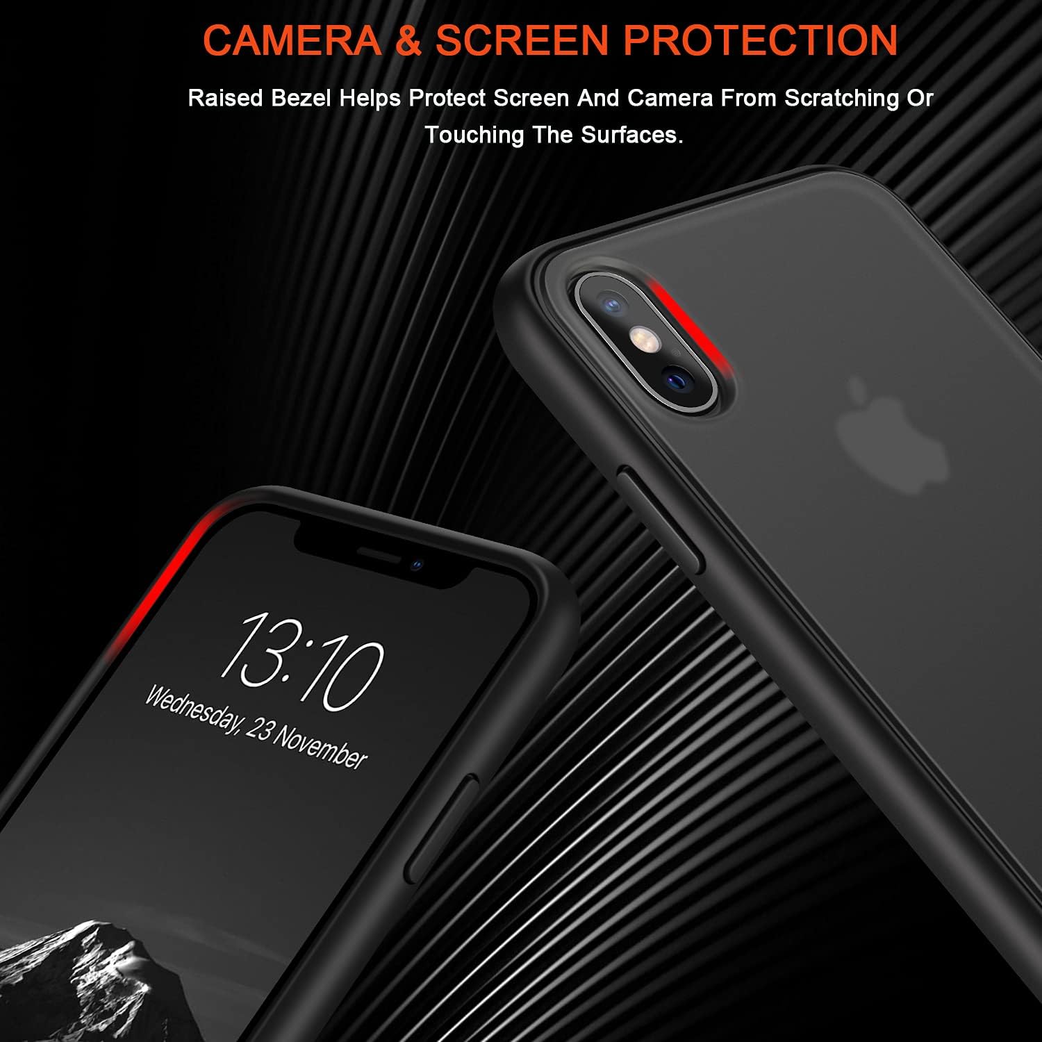 ETUI APPLE IPHONE XS MAX CASE SILIKONOWY CZARNY PO TRANSPARENTNY SZK O Taniey.PL