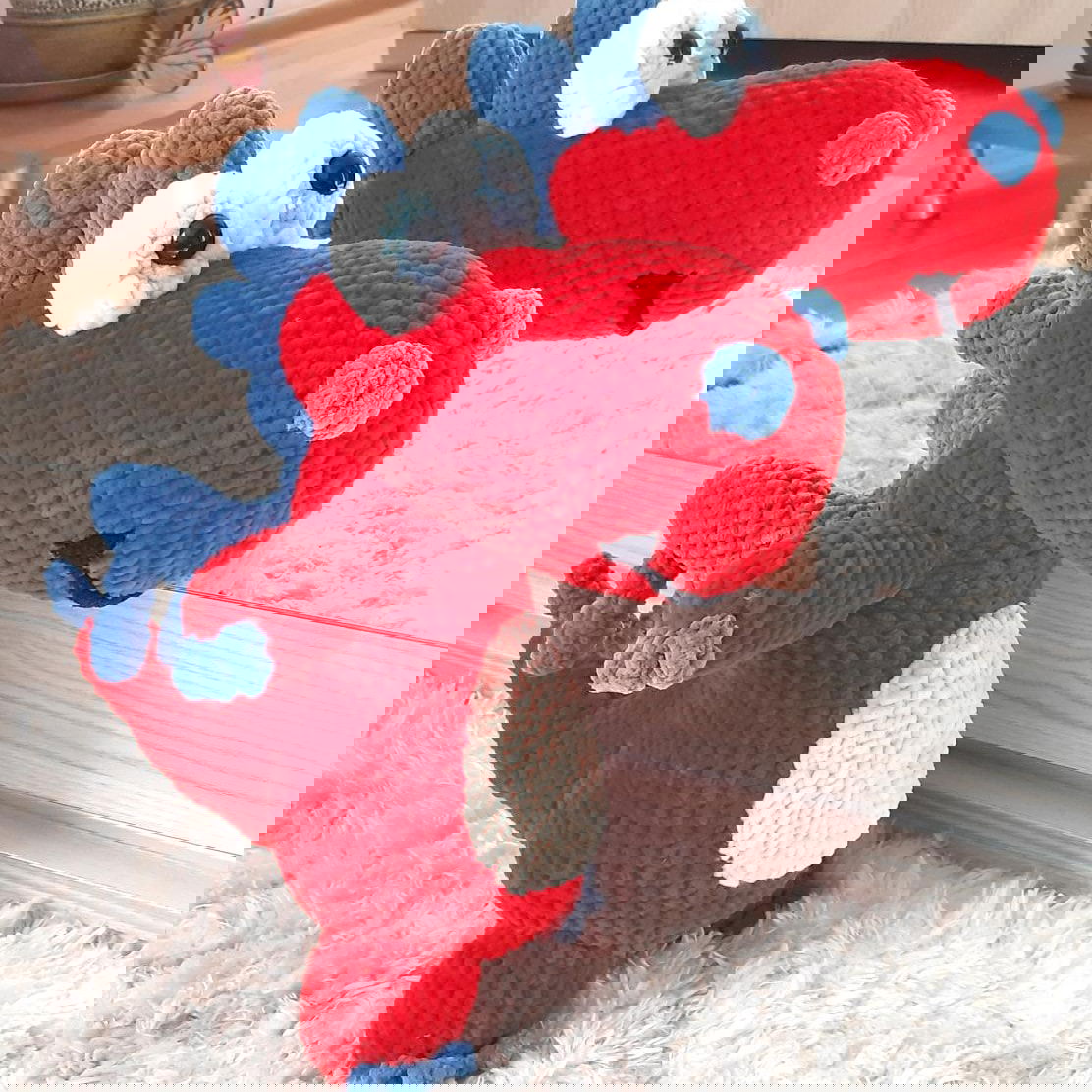 Smok Edzio Maskotka Handmade prezent dla Dziecka ok. 35cm rękodzieło ...